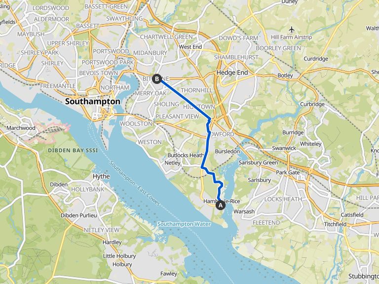 Hamble to Bitterne | ride | Komoot